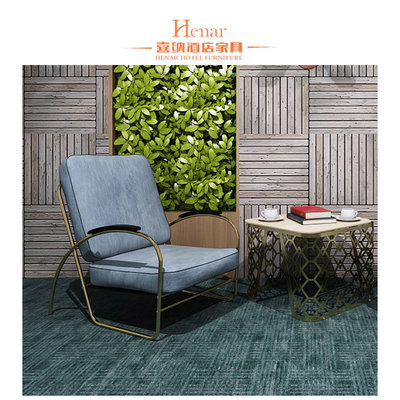 Simplified Slacker Couch Single Metal Stool With 45# Density Sponge Filling