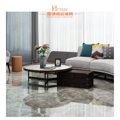 Modern Standard Fabric Hotel Lobby Sofa for Living Room Fire Resistant