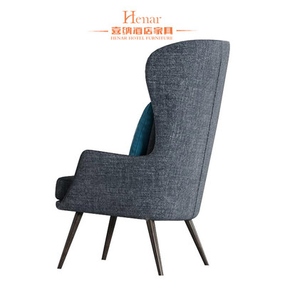 Modern Grey Wooden Lounge Chair For Hotel / Living Room Furniture