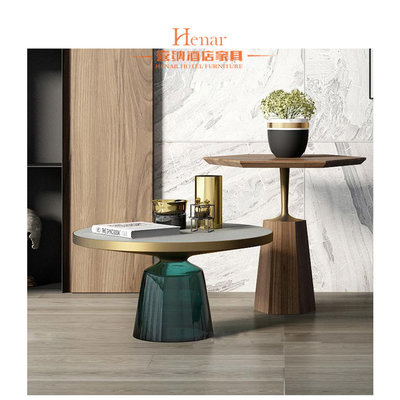 Leisure Luxury Living Room Furniture , High End Round Coffee Table