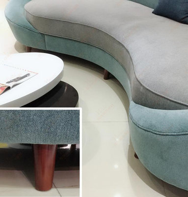 Blue Comfortable Hotel Lobby Sofa With Cushion , 1 Years Warranty