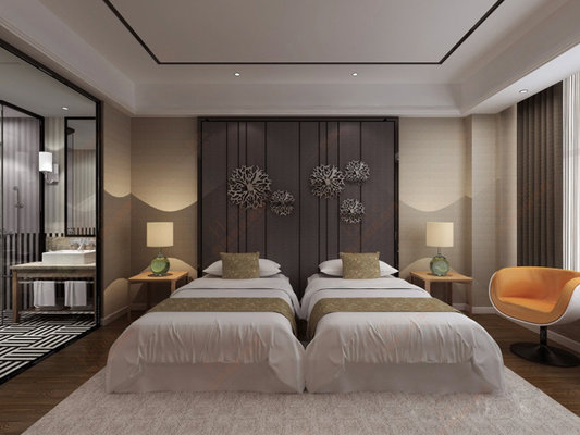 Hotel Twin Deluxe Bed Room Furniture , Executive Suite Bedroom Furniture Sets