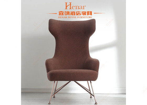 Luxury Italy Noval Hotel Lobby Armless Single Seater / Fabric Leisure Chair