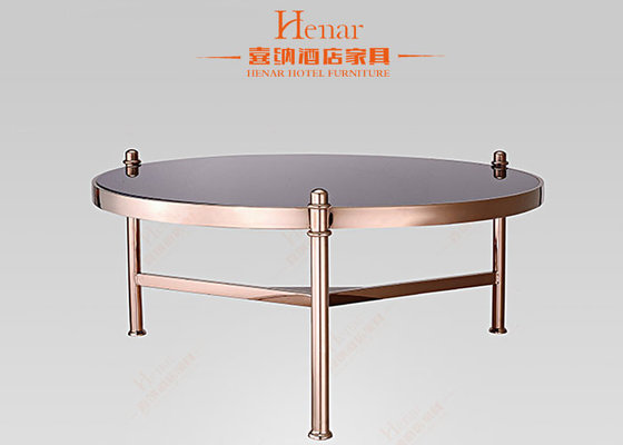 Black Top Modern Round Small End Accent Side Coffee Table For Living Room