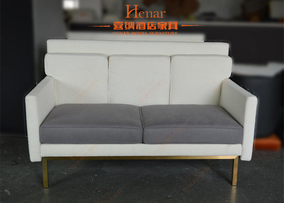 Modern Commercial Hotel Furniture , Leisure Sofa Chair With Metal Leg Fabric Upholstery