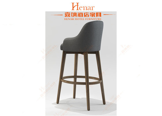 Unique And Modern Modern Wooden Bar Chairs With Fabric Upholstery Seats
