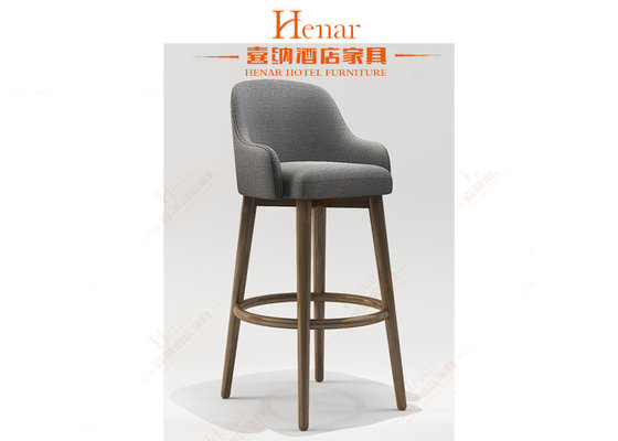 Unique And Modern Modern Wooden Bar Chairs With Fabric Upholstery Seats