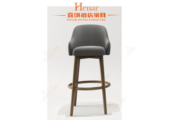 Unique And Modern Modern Wooden Bar Chairs With Fabric Upholstery Seats