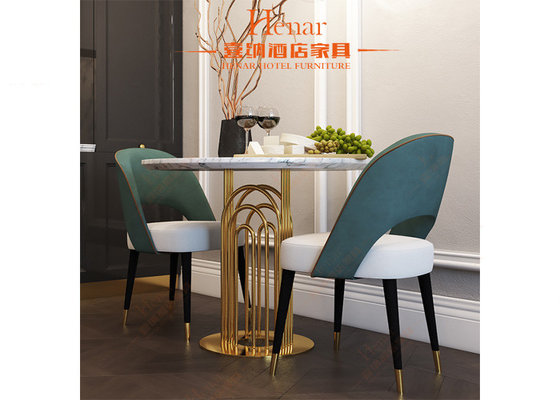 Leisure Padded Fabric Dining Chairs with Black Solid Wooden Legs