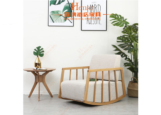 Wooden Luxury Living Room Furniture For Leisure / Rocking Single Seat Chair