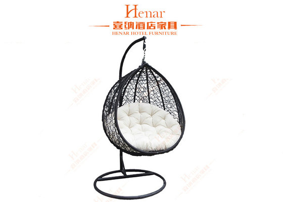 Encase Rattan Outdoor Patio Hanging Swing Chairs with Egg Shape Design