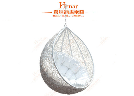 Encase Rattan Outdoor Patio Hanging Swing Chairs with Egg Shape Design