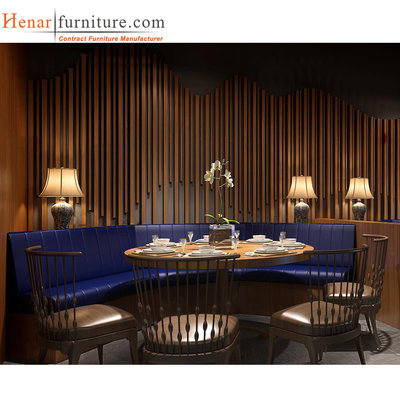 Hotel Furniture Wooden Modern Restaurant Dining Room Booth And Chairs