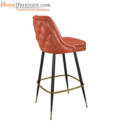 Reception Exquisite Hotel Restaurant Modern Bar Chairs With Tufted Back