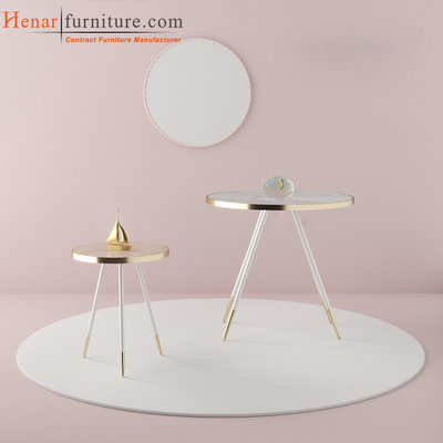 Modern Hotel Henar Collection Modern Round Coffee Table With Splayed Leg Finish