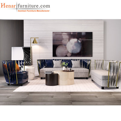 Multifunctional Furniture Contemporary Hotel Lobby Sofa with Leather Upholstery