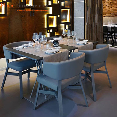 Durable Frame Restaurant Furniture Modern Dining Room Chairs With Wood Leg