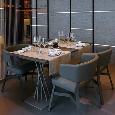 Durable Frame Restaurant Furniture Modern Dining Room Chairs With Wood Leg