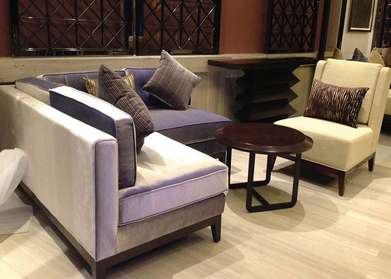Upholstered In Fabric Sofa Hotel Lobby Sofa Modern Style Design Service