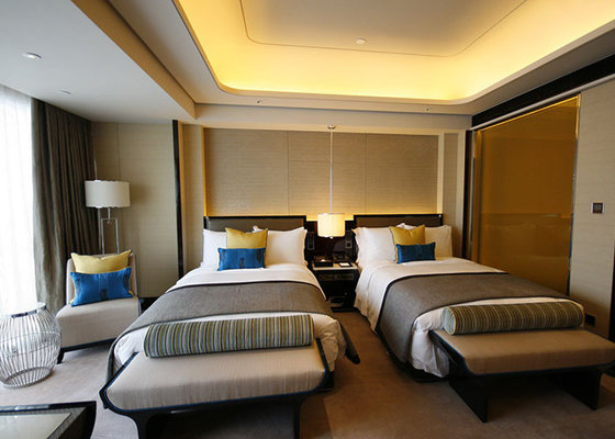 Professional Natural Timber Veneer Luxury Hotel Furniture For Bedroom