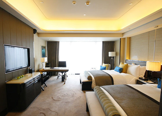 Professional Natural Timber Veneer Luxury Hotel Furniture For Bedroom