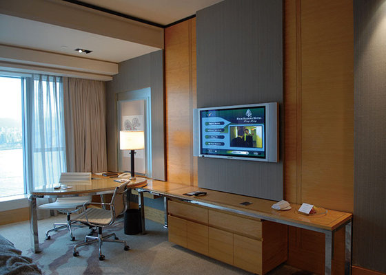 Modern Wooden 5 Star Hotel Bedroom Furniture , Contemporary Bedroom Furniture
