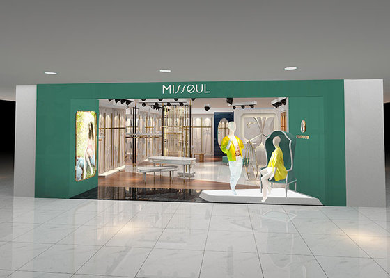 Custom Luxury Solid Wood Clothing Store Furniture Sets Eco - Friendly