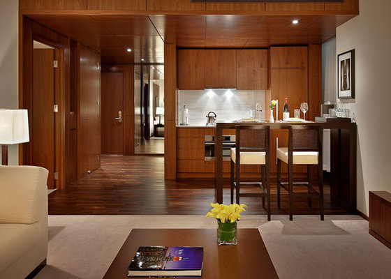 Modern Mahogany Panel Commercial Hotel Furniture With King Size Bed