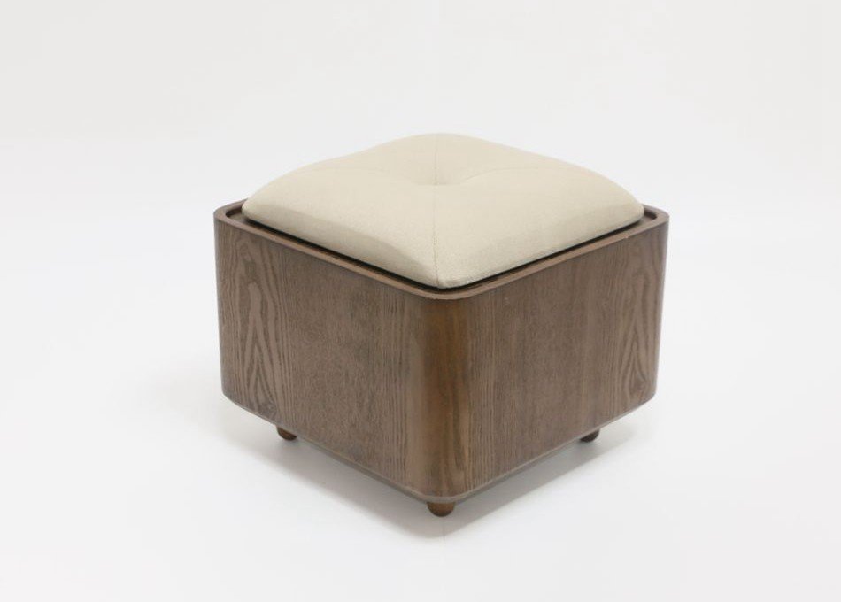 Home Simple Luxury Living Room Furniture Storage Wooden Stool With Cushion