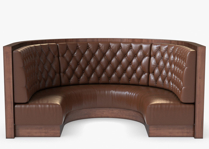 Fireproof CA117 Upholster Microfiber Leather Sofa For Restaurant