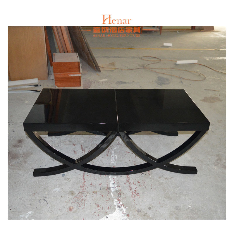 Modern Rectangle High Glossy Wooden Coffee Table Black Or Customized