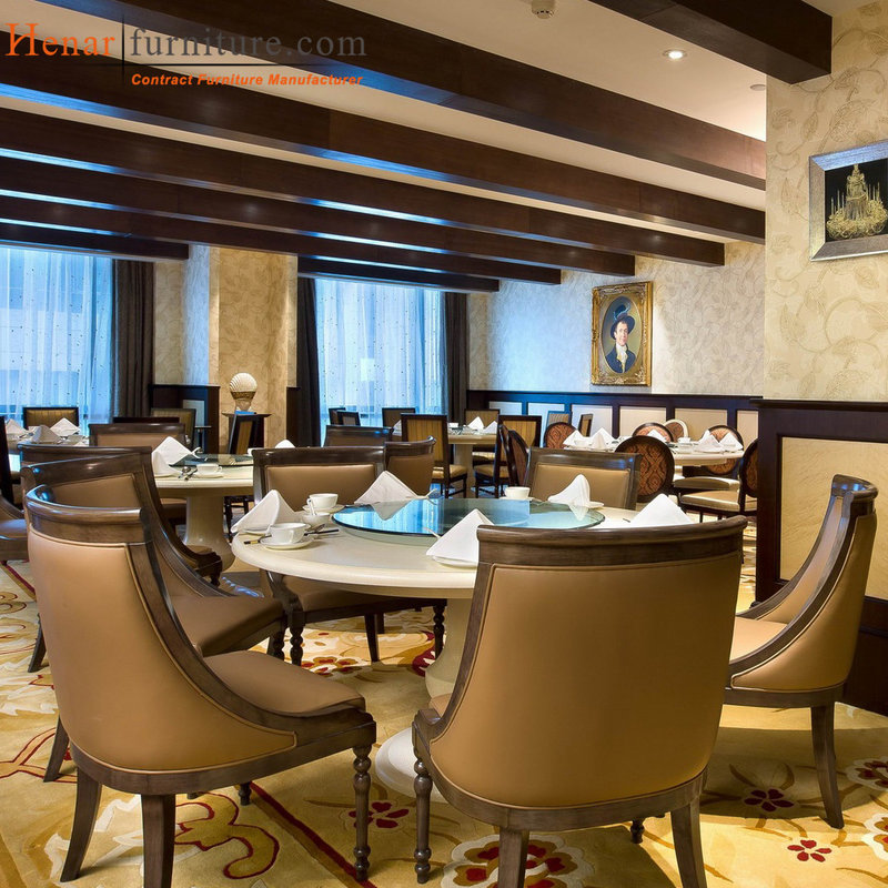 Hotel Furniture Manufacturers Modern Design Wooden Restaurant Chair and Table