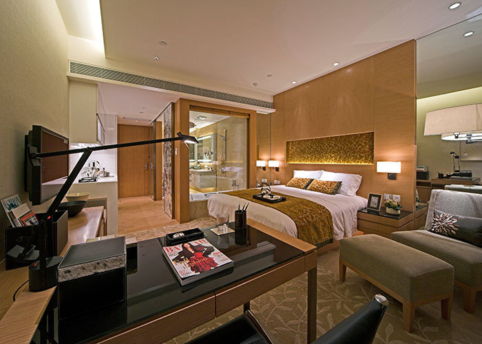 E1 Wooden Panel Commercial Hotel Furniture , Studio Apartment Furniture