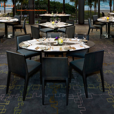 Urban Style Restaurant Fabric Parson Dining Room Chair with Solid Wood Legs