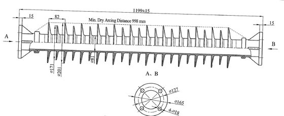 Zusammengesetzte Linie Posten-Isolator 110 KV 17.2KN, Scheibenkupplung der hohen mechanischen Festigkeit