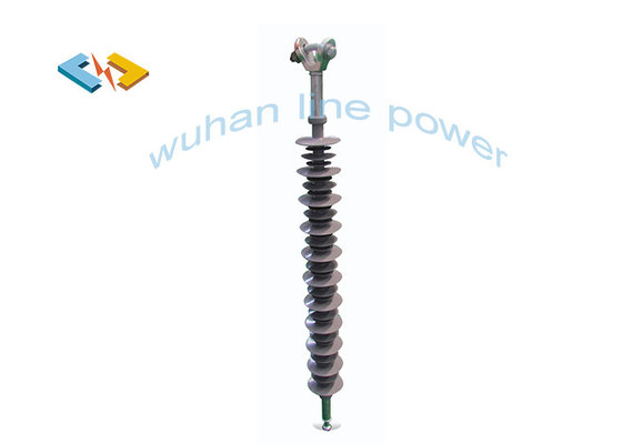 long isolateur de Rod du silicone 132kV composé 210kN avec des garnitures de Y-CLEVIS et de BOULE