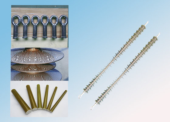 langer Rod Suspendierungs-Isolator 220KV, Auge 160KN, das zusammengesetzte Polymer-Isolatoren verbindet