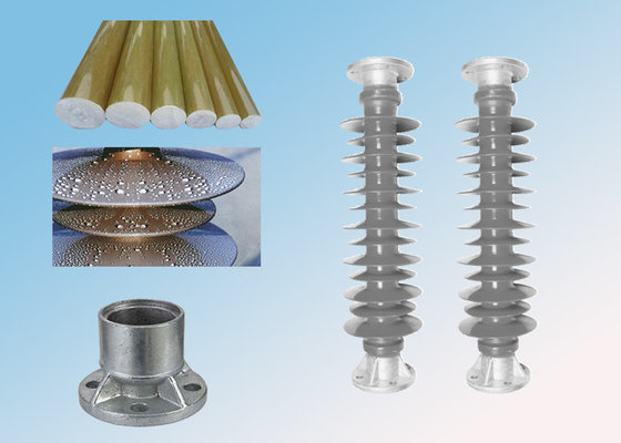 170KV, zusammengesetzter Posten-Isolator der Polymer-12.5kN, Flansch-Posten-Isolatoren für Fernleitung