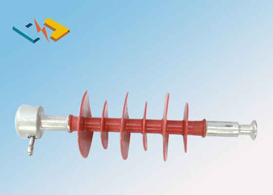 Rote Farbsuspendierungs-zusammengesetzter langer Rod-Isolator 10kV ISO9001 und ISO14001