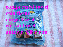 magic compressed towel compressed coin tissue travel use gift use