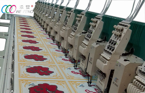 15 Heads High Speed Computerized Chenille Embroidery Machine Mixed With Chenille And Flat Function