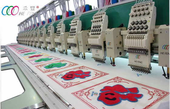 15 Heads Automatic Towel / Chain-stitch Embroidery Machine With 10" LCD / Multi-function machine