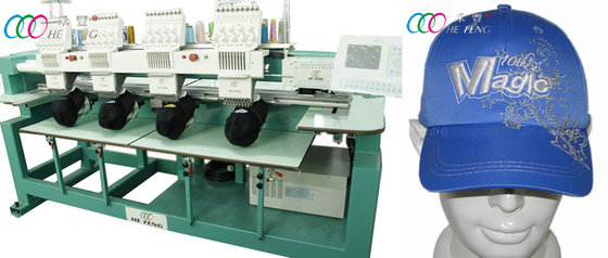 4 Heads 1000 SPM Tubular Computerized Embroidery Equipment for cap/shirt  , 110V / 220V​