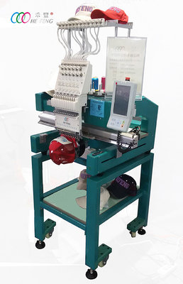 Intelligent 3D Cap / Read Made Garment Embroidery Machine , Single Head 12 Needles