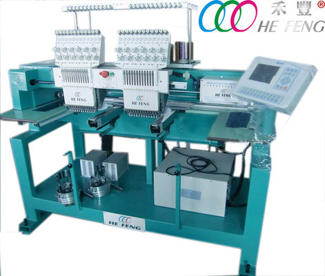 Compact Shirt Embroidery Machine , 2 Heads 12 Needles With 5" LCD