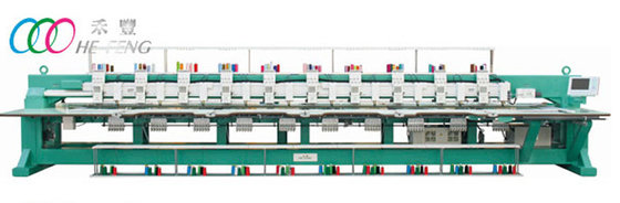 Industrial computer Auto Mixed Embroidery Machine for Leather / cloth 10 Head