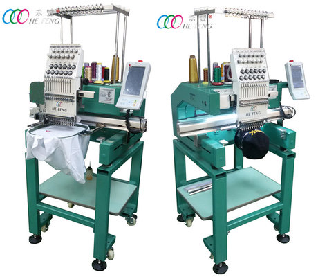 Single Head Intelligent Embroidery Machine For Cap / T-shirt  With Multi-needles , Touch Screen