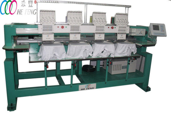 4 Heads Computerized Tubular Embroidery Machine for cap / t- shirt  with 9/12 colors  5" LCD Screen