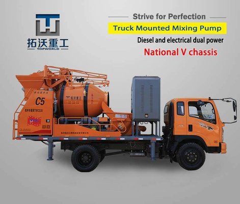 30m³/H Concrete Out Truck Mixer Pump Long Distance Delivery ISO 9001 Certified