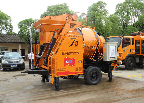 Electric Cement Concrete Mixer Pump With Mixing High Pressure 5.8 T Weight